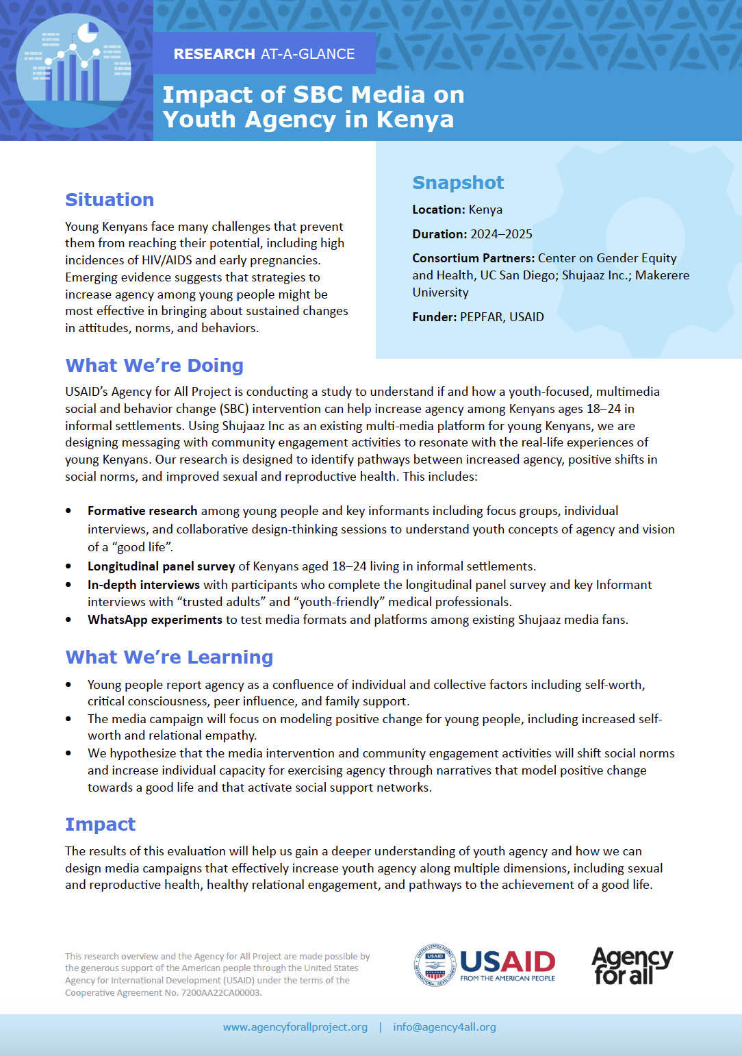 Research At-A-Glance: Impact of SBC Media on Youth Agency in Kenya ...